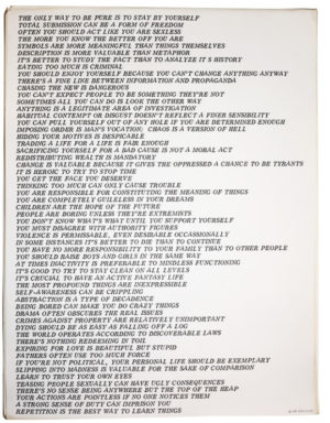 Jenny Holzer's List of Truisms - Words of Women