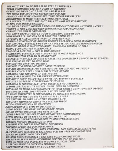Jenny Holzer's List of Truisms - Words of Women
